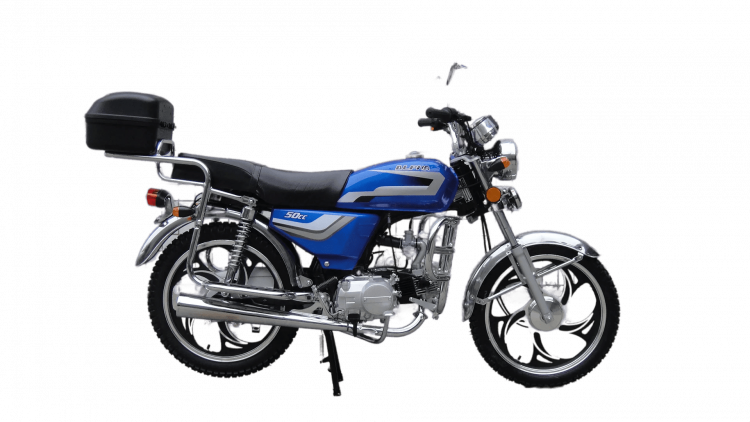 Мопед KT50 Alpha (Альфа) ЛЮКС компл-я Люкс, сигнс автозап,кофр синий ...